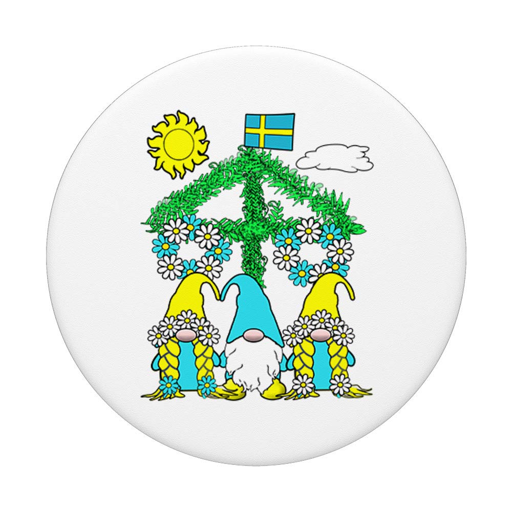 Midsummer Gnomes Tomte Nisse Maypole Midsommar Festival PopSockets Swappable PopGrip