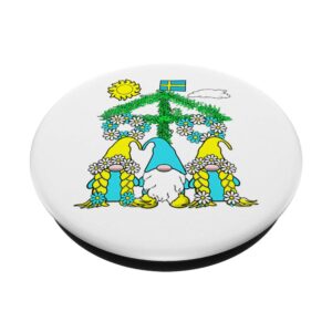 Midsummer Gnomes Tomte Nisse Maypole Midsommar Festival PopSockets Swappable PopGrip