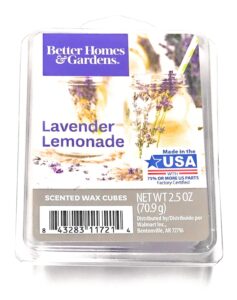 better homes & gardens scented wax cubes, 2.5 oz (lavender lemonade, 2.5 oz)