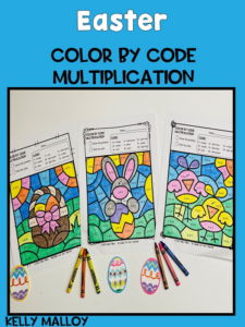 easter multiplication color by number