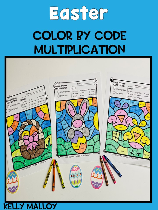 Easter Multiplication Color By Number