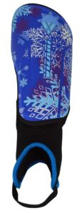 vizari frost 2 soccer shinguard with ankle protection for boys and girls (blue/purple, small)