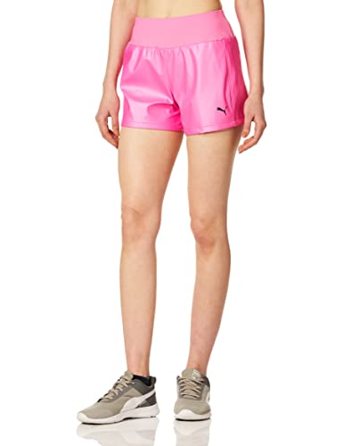 PUMA Women's Train Shimmer 4" Shorts, Luminous Pink, XL