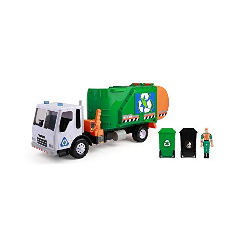 Mighty Fleet Titans 24" Garbage Truck - Huge Realistic Toy Garbage Truck with Lights & Sounds & Working Trash Collector, Batteries Incl, Ages 3+