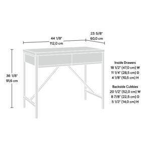 Sauder Manhattan Gate Work Table, L: 44.09" x W: 23.62" x H: 36.06", Mystic Oak Finish