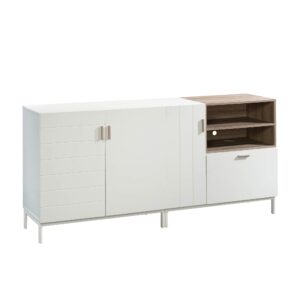 sauder anda norr credenza, for tvs up to 60", white finish