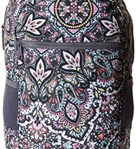 Vera Bradley Women's Recycled Lighten Up Reactive Journey Backpack, Bonbon Medallion, One Size