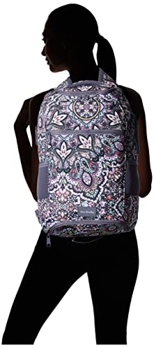 Vera Bradley Women's Recycled Lighten Up Reactive Journey Backpack, Bonbon Medallion, One Size