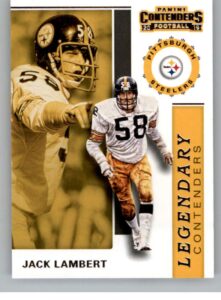 2019 panini contenders legendary contenders #lc-jl jack lambert pittsburgh steelers football card