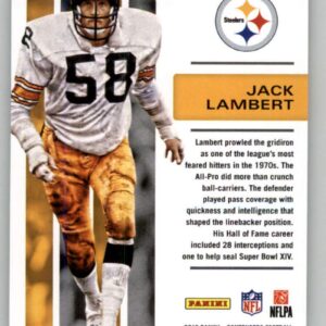 2019 Panini Contenders Legendary Contenders #LC-JL Jack Lambert Pittsburgh Steelers Football Card