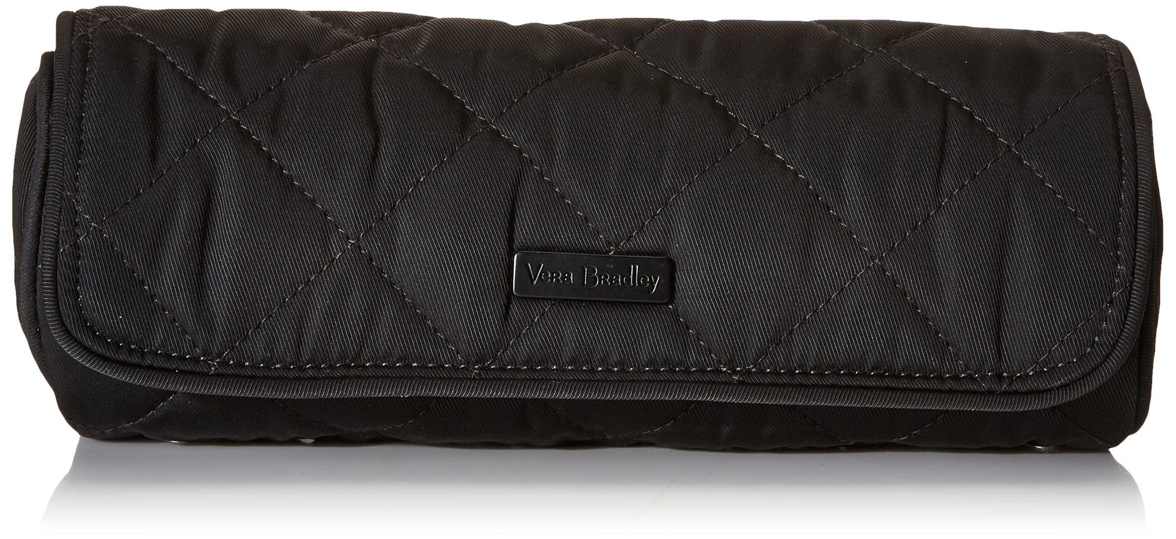 Vera Bradley Women's Performance Twill on a Roll Makeup Brush & Pencil Case, Black, One Size