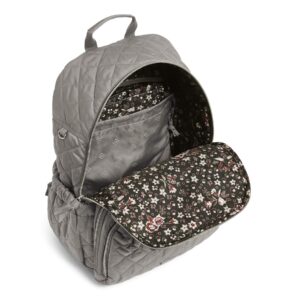 Vera Bradley Women's Performance Twill Backpack Baby Diaper Bag, Tranquil Gray, One Size