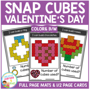 snap cubes activity valentine's day