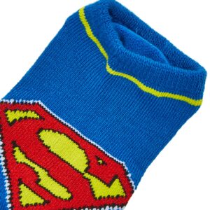 Justice League boys Justice League 5 Pack No Show Casual Sock, Grey Assorted, Shoe Size 3-8 US