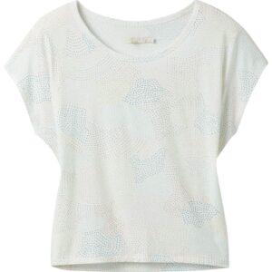 prAna Women's Shady Springs Top, Soft White Dotty, Large