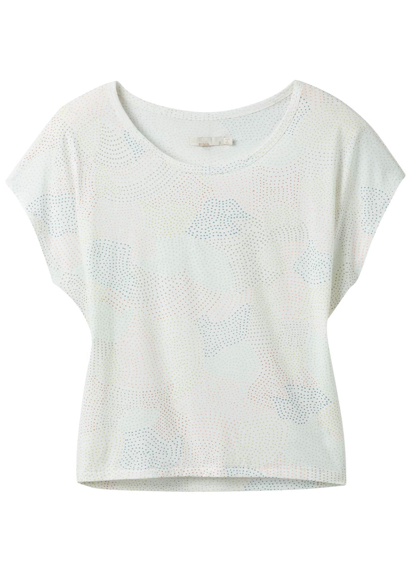 prAna Women's Shady Springs Top, Soft White Dotty, Large