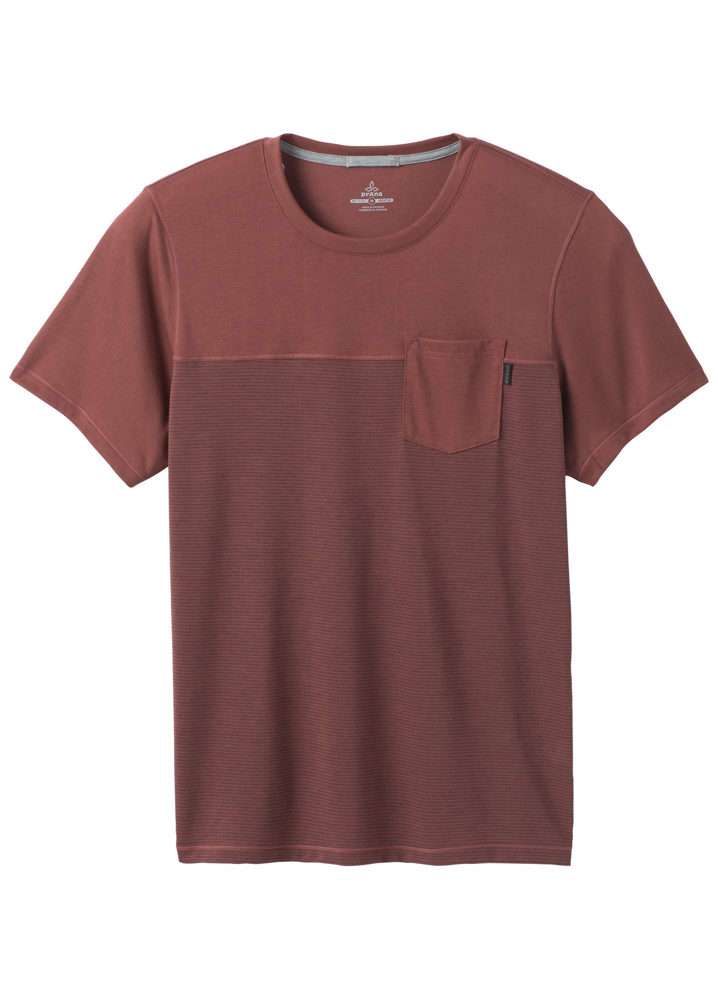 prAna Men's Milo Shirt, Vino Red, Small