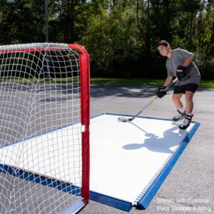 skate anytime - synthetic ice for hockey - skateable artificial ice tiles - backyard ice rink - expandable (skateable synthetic ice for hockey training, deluxe starter kit (20 panels) 60 sq ft)