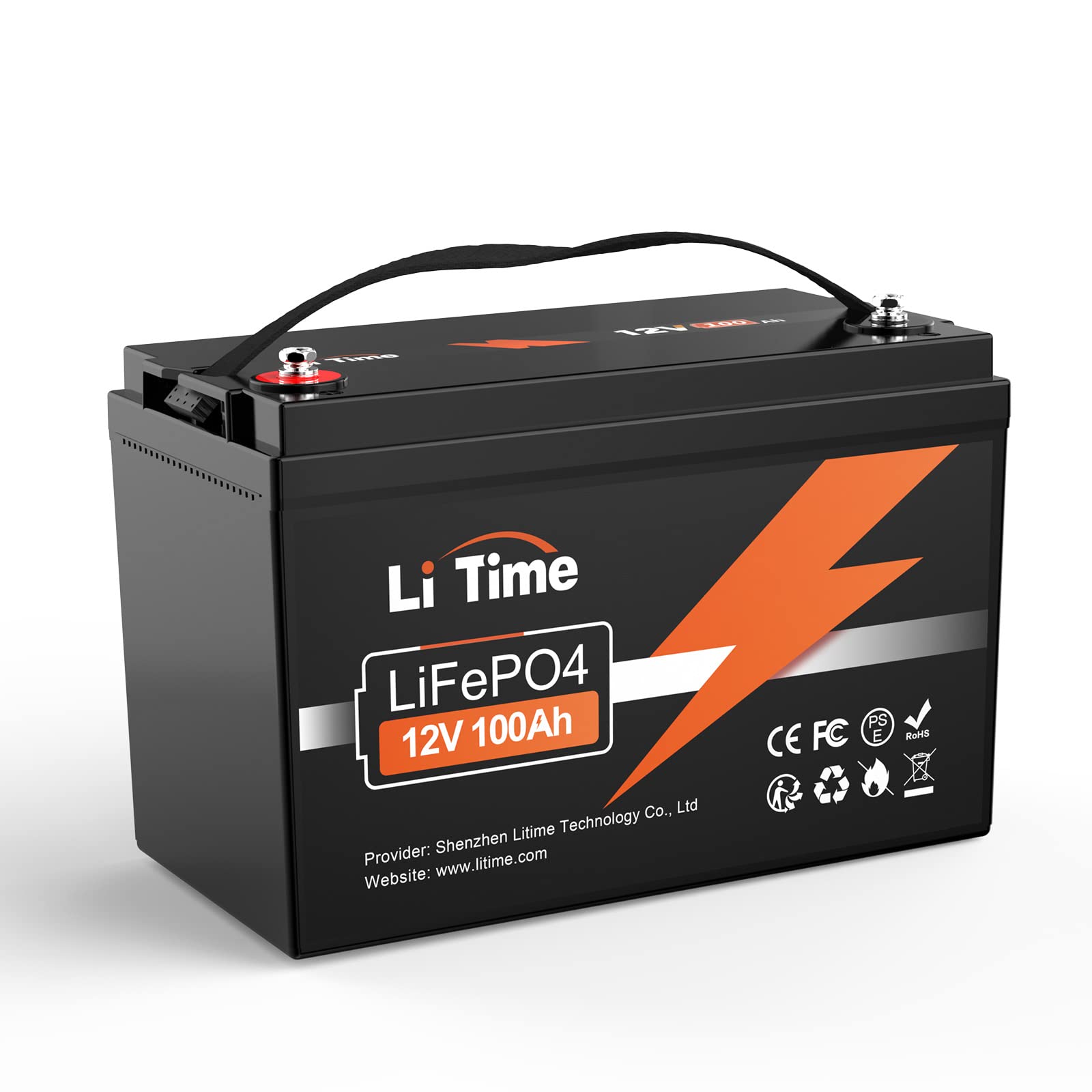 LiTime 12V 100Ah LiFePO4 Battery BCI Group 31 Lithium Battery Built-in 100A BMS, Up to 15000 Deep Cycles, Perfect for RV, Marine, Home Energy Storage