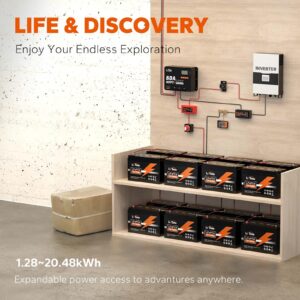 LiTime 12V 100Ah LiFePO4 Battery BCI Group 31 Lithium Battery Built-in 100A BMS, Up to 15000 Deep Cycles, Perfect for RV, Marine, Home Energy Storage