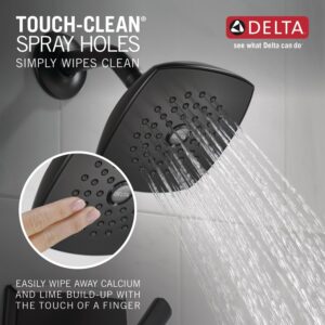 Delta Faucet Ashlyn 17 Series Matte Black Shower Faucet, Tub and Shower Trim Kit with Single-Spray Touch-Clean Matte Black Shower Head, Matte Black T17264-BL (Valve Not Included)