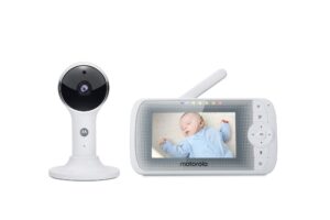 motorola lux64 by hubble connected video baby monitor – 4.3" parent unit and 1080p wi-fi viewing for baby, elderly, pet - 2-way audio, night vision, digital zoom, hubble app