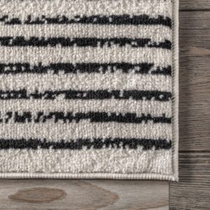 nuLOOM Romina Diamond Stripes Area Rug, 8x10, Grey