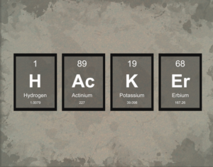 hacker periodic table of elements science art - computer lab poster