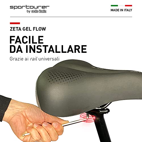 Selle Italia, Saddle, Unisex, 670g, Black Zera Comfort Gel Superflow One Size