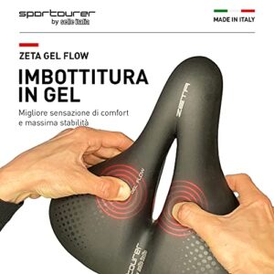 Selle Italia, Saddle, Unisex, 670g, Black Zera Comfort Gel Superflow One Size