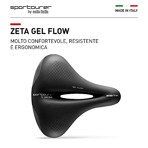 Selle Italia, Saddle, Unisex, 670g, Black Zera Comfort Gel Superflow One Size