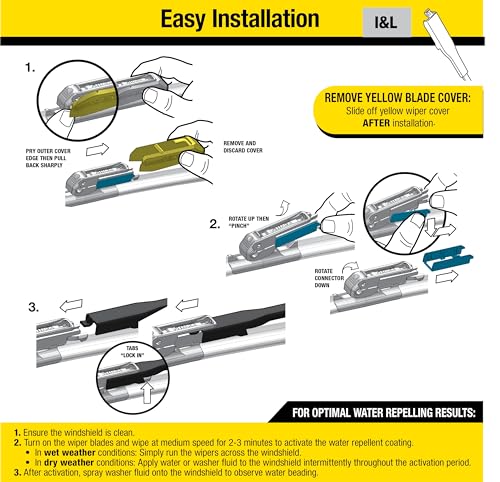 Rain-X 810165 Latitude 2-In-1 Water Repellent Wiper Blades, 22 Inch Windshield Wipers (Pack Of 2), Automotive Replacement Windshield Wiper Blades With Patented Rain-X Water Repellency Formula