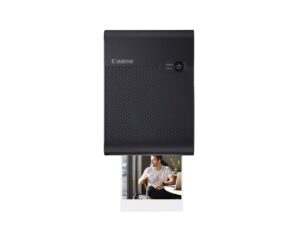 canon selphy qx10 portable square photo printer for iphone or android, black