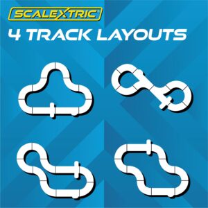 Scalextric Ginetta Racers 1:32 Analog Slot Car Race Track Set C1412T Yellow, Silver & Blue