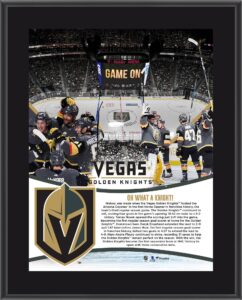 vegas golden knights 10.5" x 13" 2017 inaugural season opening night victory sublimated plaque - nhl team plaques and collages