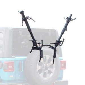 let's go aero tirebiter 2-bike vrack carrier for spare tires | back-up camera compatible (model b00987)