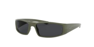 ray-ban rb4335 rectangular sunglasses, military green/dark grey, 58 mm