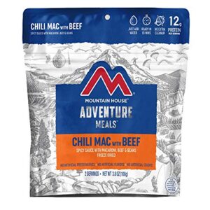 mountain house chili mac with beef | freeze dried backpacking & camping food | 2-servings