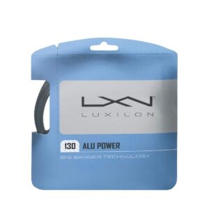 luxilon alu power 130 tennis string set, silver