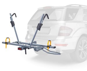 capstone car racks and bicycle accessories elite 2.0 hitch rack for 2 bikes, gray