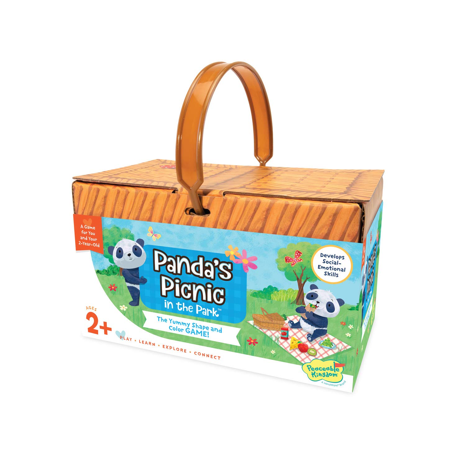 Peaceable Kingdom Games for Parents & Their 2-Year-olds: Panda’s Picnic in The Park - Toddler & Preschool Board Game of Matching Colors & Shapes