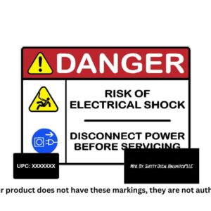 Safety Decal Unlimited Danger Do Not Touch This Will Kill You Electrical Shock Hazard High Voltage Electrocution Warning Label Sticker Decal Peel & Stick Red Black White Made in USA