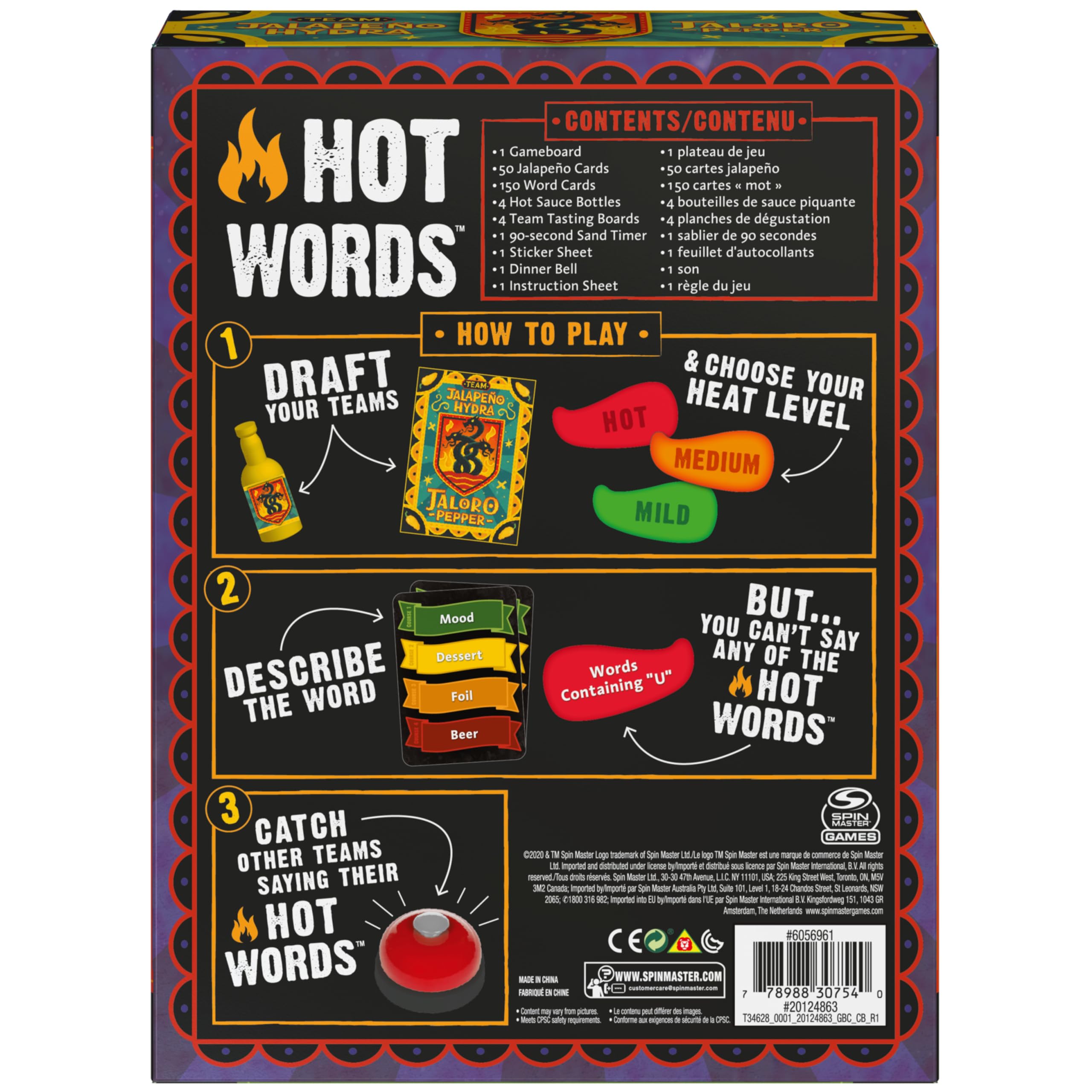 Spin Master Games Hot Words, Word Guessing Party Game, Board Game for Ages 12 & up, by Spin Master