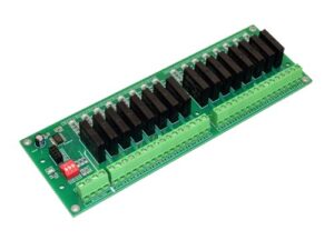 iot electronic 16 channel i2c solid state relay module compatible for arduino, raspberry ssr 110v 240v maximum current per relay – 2a peak on board led indicator with pcf8575 chip