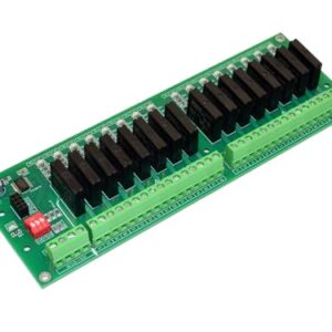 IOT Electronic 16 Channel I2C Solid State Relay Module Compatible for Arduino, Raspberry SSR 110V 240V Maximum Current per Relay – 2A Peak On Board LED Indicator with PCF8575 chip