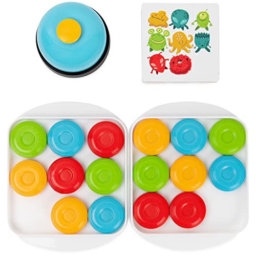 Spin Master Games Quick Pucks, Pattern Matching On-The-Go Puzzle Game, for Adults and Kids Ages 8 and up