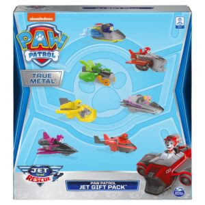 paw patrol, true metal jet to the rescue gift pack with 7 collectible die-cast vehicles, 1:55 scale, amazon exclusive