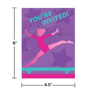 Creative Converting 347441 Gymnastic Party Foldover Invitation