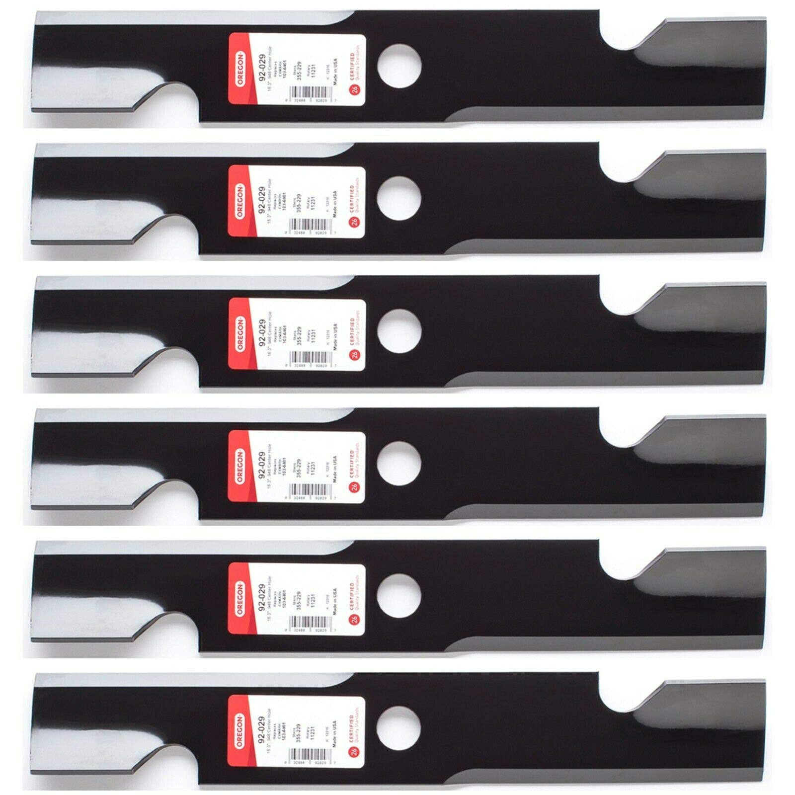 6PK Oregon 92-029 Blade for 48" Exmark 103-6381 103-6391 103-6396 103-6401 Toro 109-6872