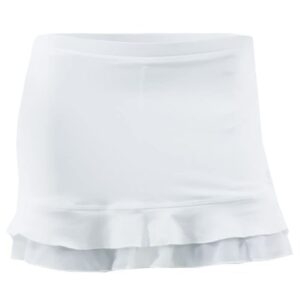 sofibella uv colors ruffle 11in girls tennis skirt - white/l